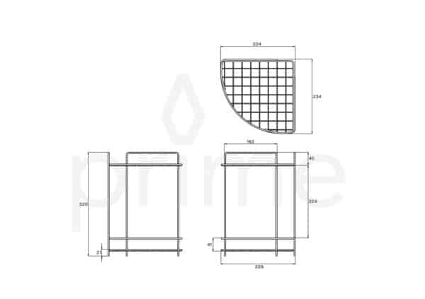 Stainless Steel 2 Tier Cornre Rack PW-3920-1 - wsbathroom