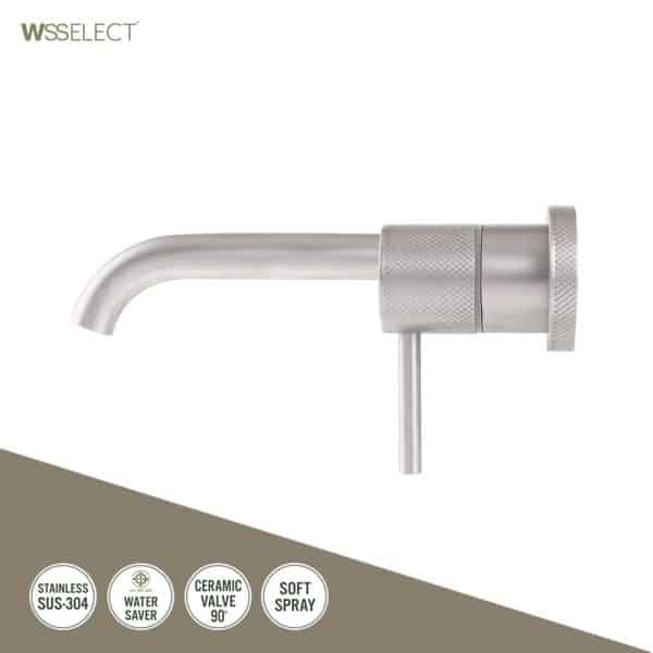 ก๊อกอ่างล้างหน้าน้ำผสมสแตนเลส แบบฝังผนัง WSS-2053 - WS Bathroom