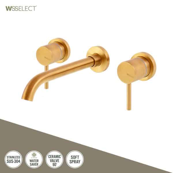 ก๊อกอ่างล้างหน้าน้ำผสมสแตนเลส แบบฝังผนัง WSS-2054 - WS Bathroom